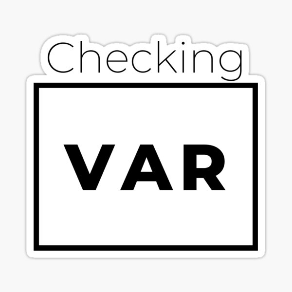 "Checking VAR football | soccer coach" Sticker for Sale by Onside-goals ...