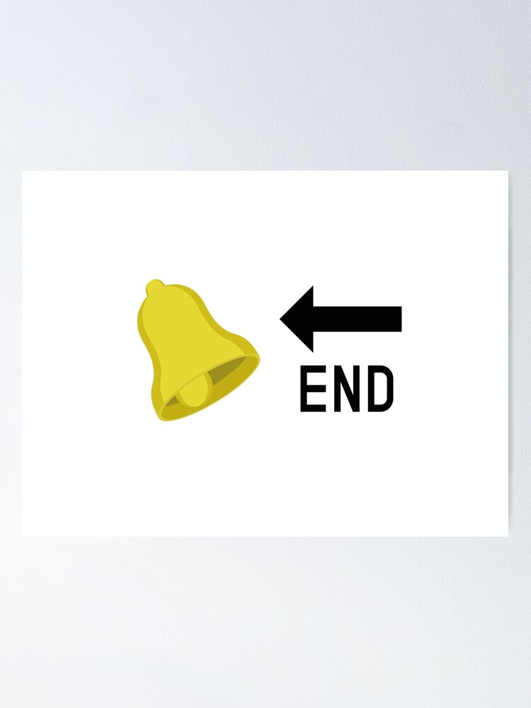 "BELL-END EMOJI" Poster for Sale by SteeShaw | Redbubble