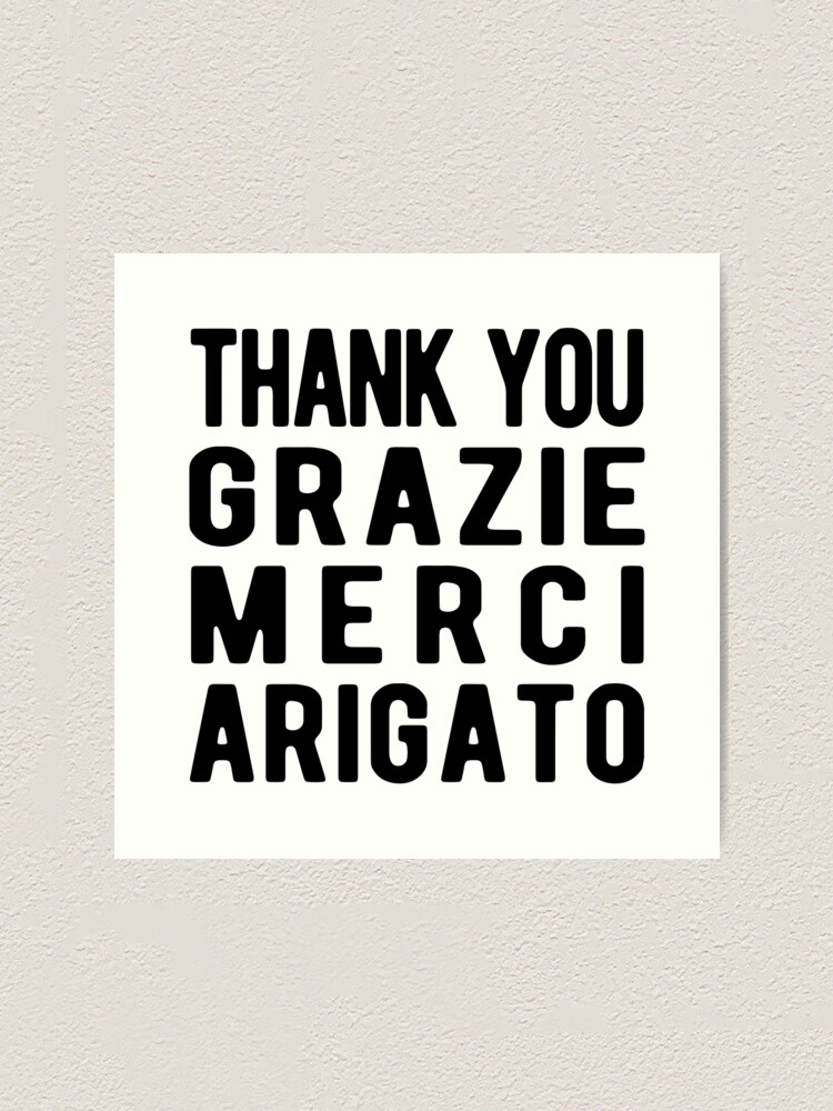 "Cool Thank You Shirt with Thank You in Different Languages – Black ...