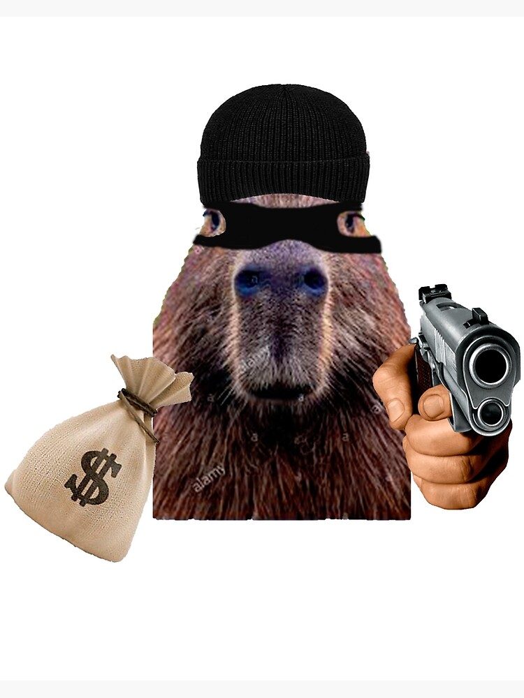 "Capybara Robber" Art Board Print for Sale by Mino Shop | Redbubble