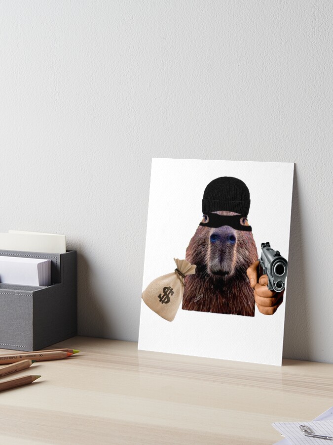 "Capybara Robber" Art Board Print for Sale by Mino Shop | Redbubble