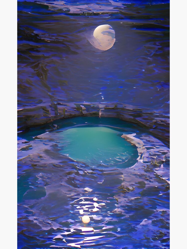 "Moon Pool" Sticker for Sale by banjoe47 | Redbubble