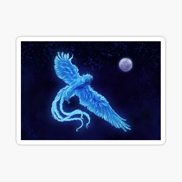 "blue fire phoenix" Sticker for Sale by sholahan-art | Redbubble
