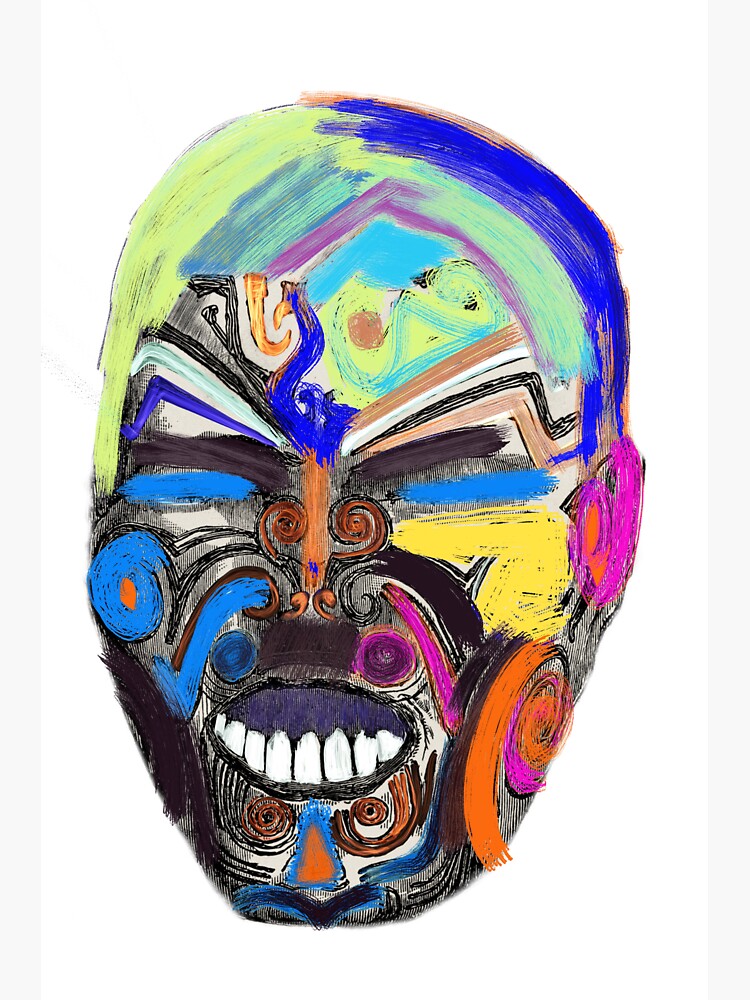 "Colorful skull" Sticker by Pashicco | Redbubble