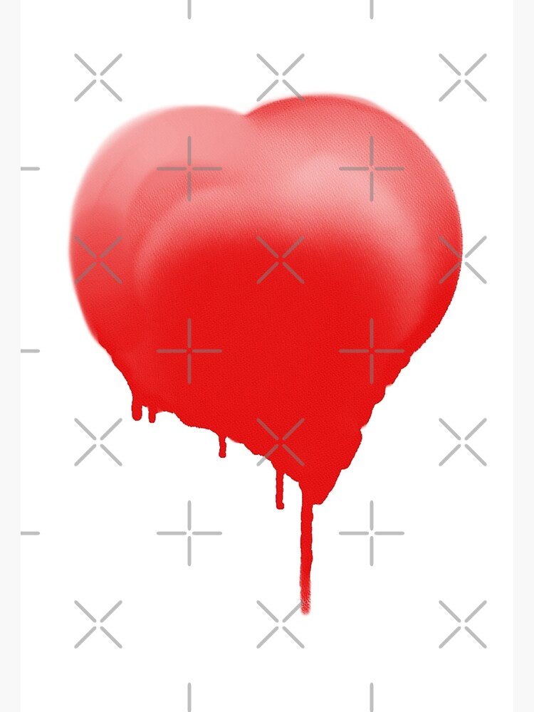"Drippy Watercolor Red Heart" Poster for Sale by Eduardo-Tavares ...