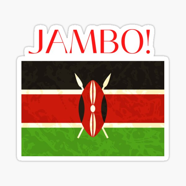 "JAMBO! Swahili greeting" Sticker for Sale by Worldgreets | Redbubble