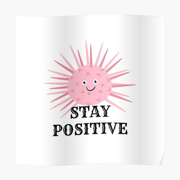 "Stay Positive Cute Puffer Fish" Poster by silviaol | Redbubble