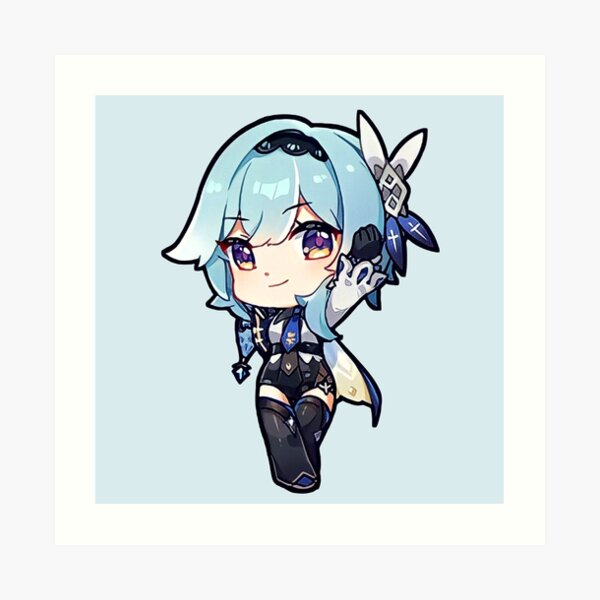 "Chibi Eula - Genshin Impact" Art Print by persephonexx | Redbubble