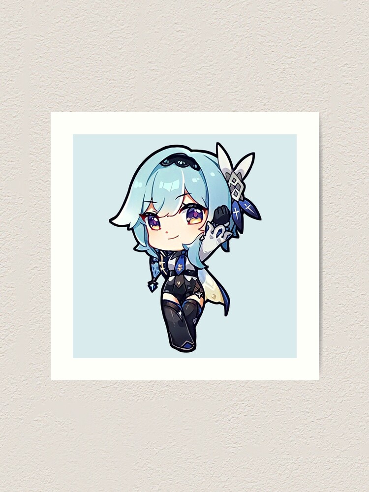 "Chibi Eula - Genshin Impact" Art Print by persephonexx | Redbubble