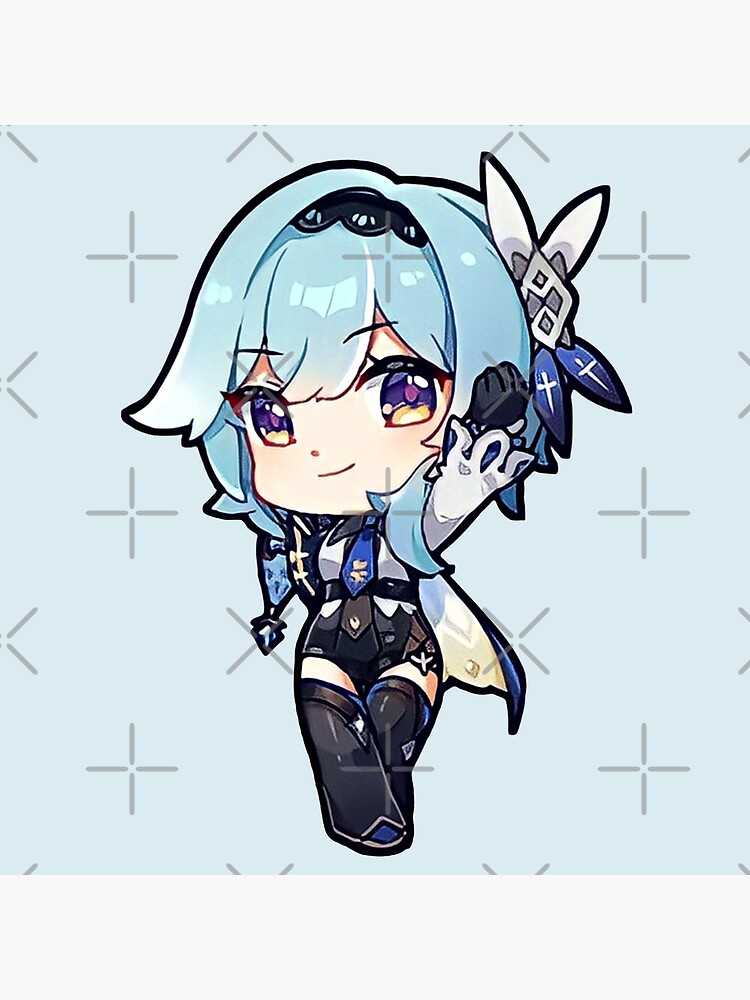 "Chibi Eula - Genshin Impact" Art Print by persephonexx | Redbubble