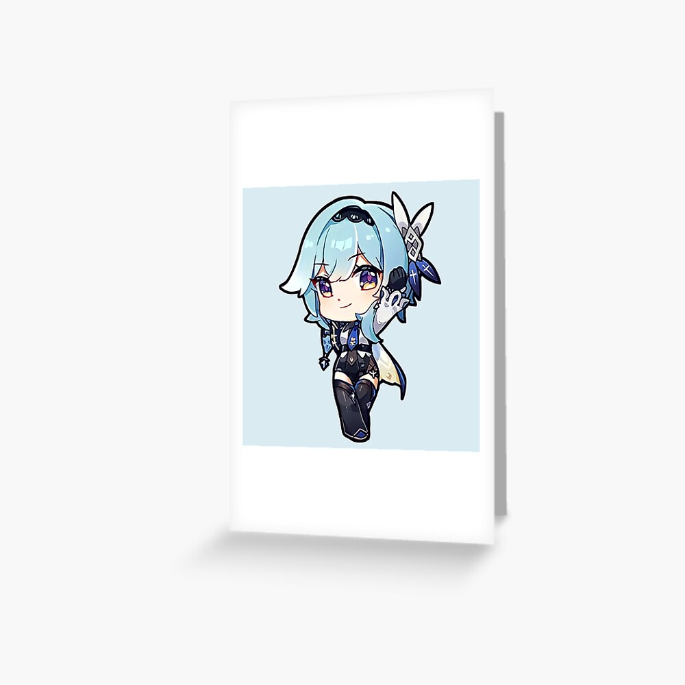 "Chibi Eula - Genshin Impact" Greeting Card for Sale by persephonexx ...