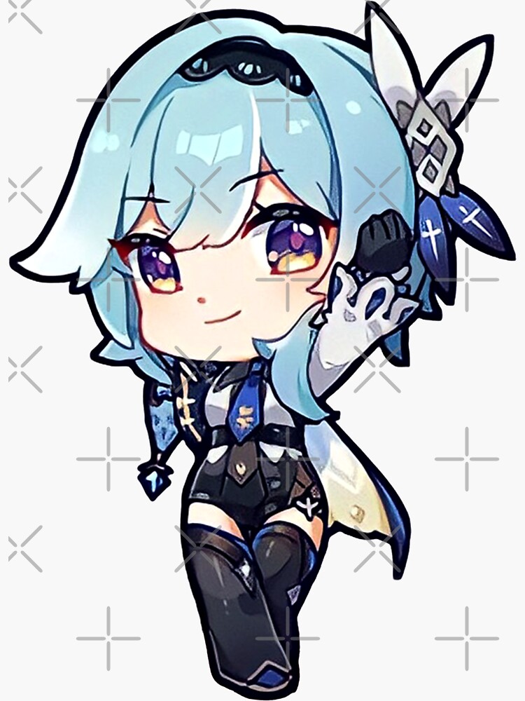 Pegatina «Chibi Eula-Genshin Impact» de persephonexx | Redbubble
