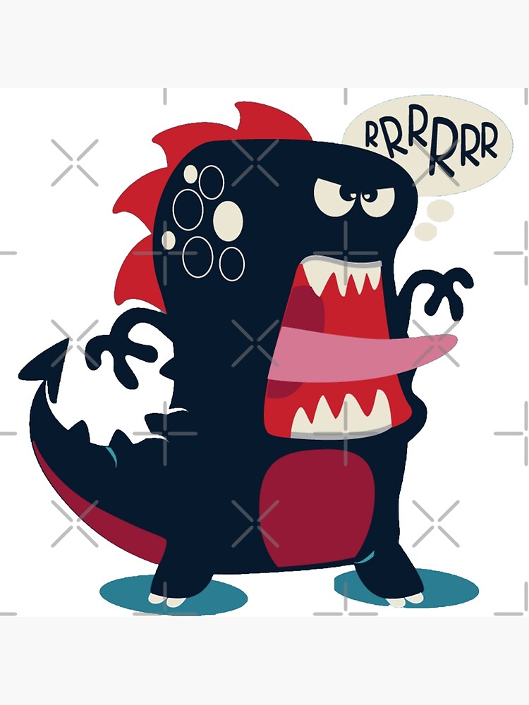 "Angry Funny Dynasure Cartoon" Poster for Sale by Fefestore | Redbubble