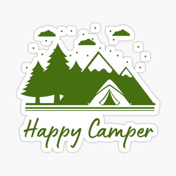 "Happy Camper | Camper Gift | Camping | Hiker" Sticker for Sale by ...