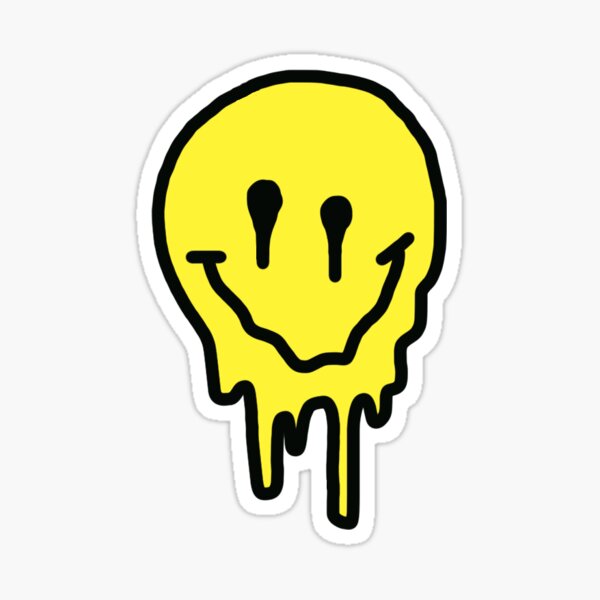 "Drippy Face" Sticker by Greekfriedchick | Redbubble
