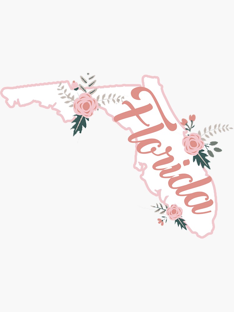 "Florida Floral Roses" Sticker for Sale by baileymincer | Redbubble