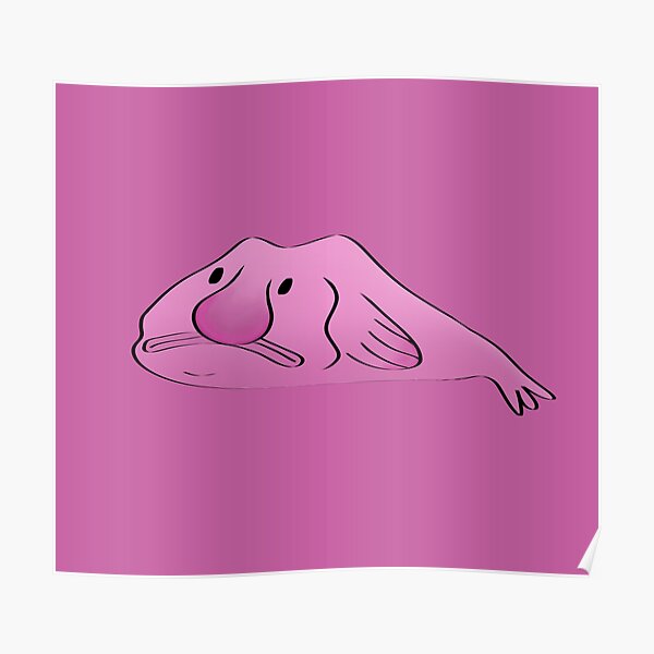 "Pink blobfish" Poster for Sale by Glowsqad | Redbubble