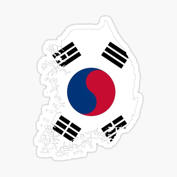 "South Korea" Sticker for Sale by cjackvony | Redbubble