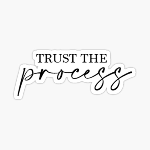 "Trust The Process" Sticker for Sale by sarahderson0 | Redbubble