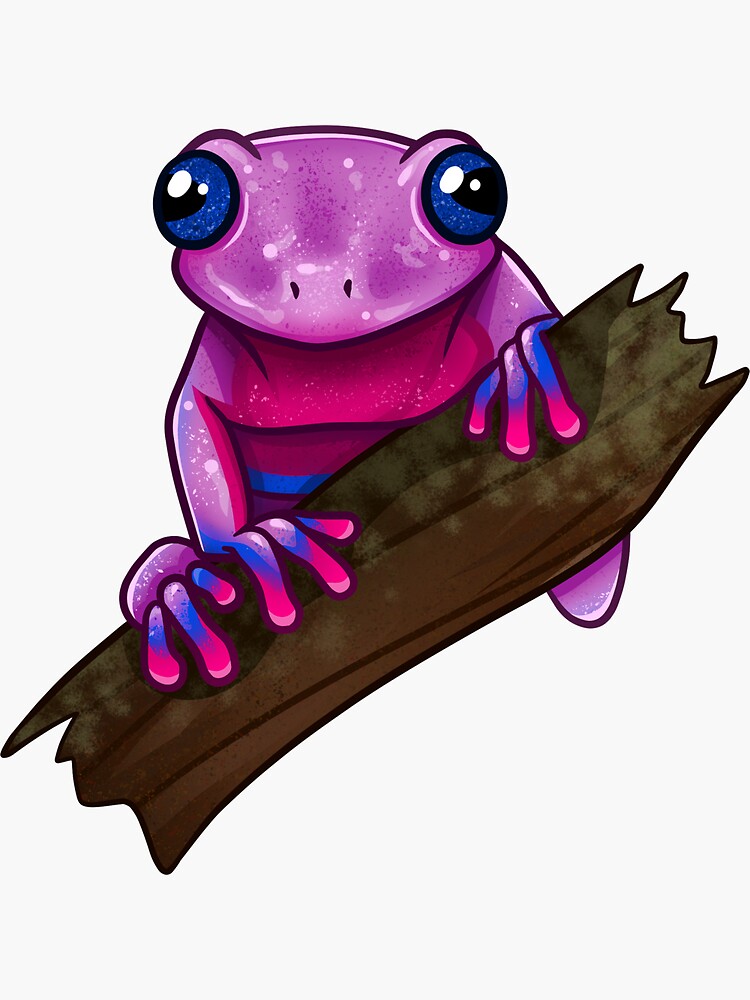 "Bi Pride Frog" Sticker for Sale by VivekaBloom | Redbubble