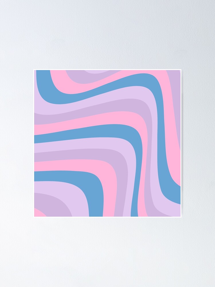 "abstract wavy art inspired by the bisexual flag colors" Poster by ...