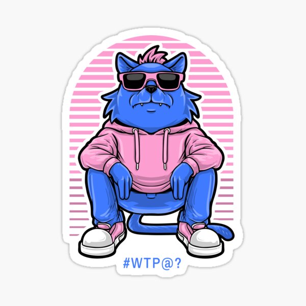 "Cool Wolf #Wtp@?" Sticker by GdCorz | Redbubble