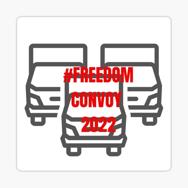"#freedom convoy 2022" Sticker for Sale by verondesign | Redbubble