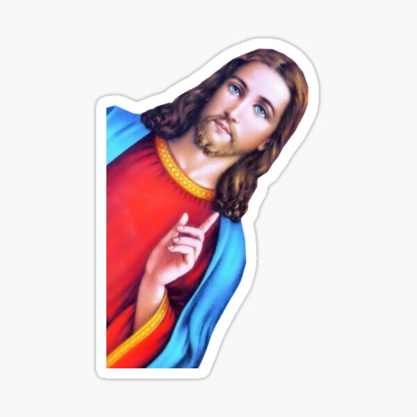 "Jesus is Watching Meme" Sticker for Sale by OutLoudDesigns | Redbubble