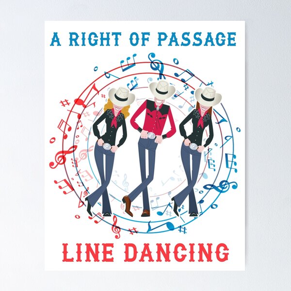 "Line Dancing" Poster for Sale by ArtCollectables | Redbubble