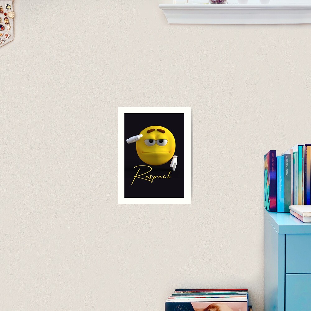 "Respect - Emoji Funny Face" Art Print for Sale by G-Cafe | Redbubble