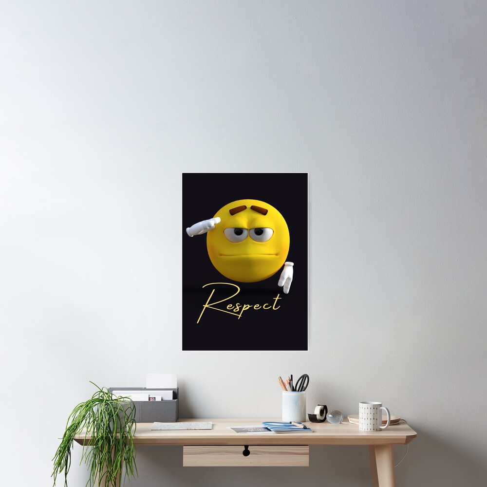 "Respect - Emoji Funny Face" Poster for Sale by G-Cafe | Redbubble