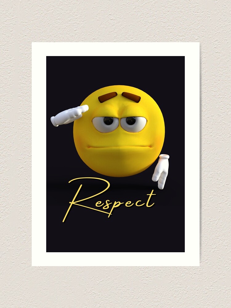 "Respect - Emoji Funny Face" Art Print for Sale by G-Cafe | Redbubble