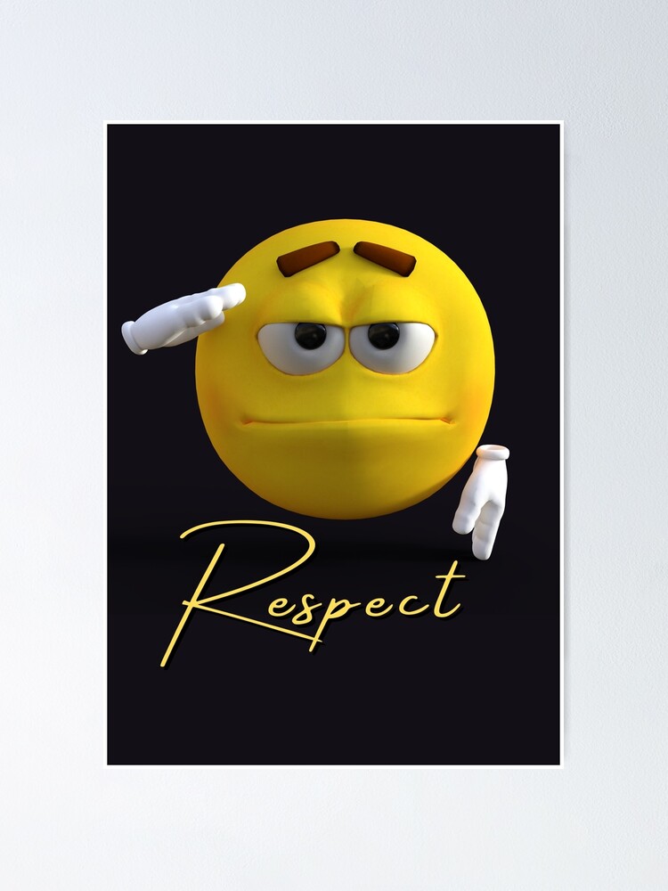 "Respect - Emoji Funny Face" Poster for Sale by G-Cafe | Redbubble