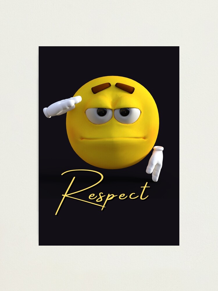 "Respect - Emoji Funny Face" Photographic Print for Sale by G-Cafe ...