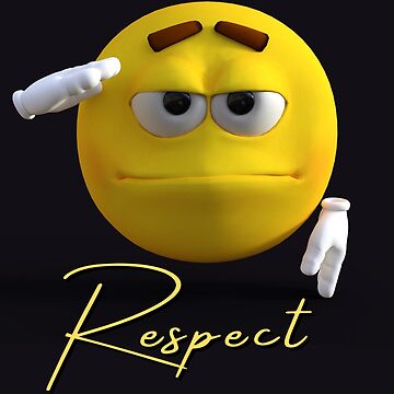 "Respect - Emoji Funny Face" Sticker for Sale by G-Cafe | Redbubble