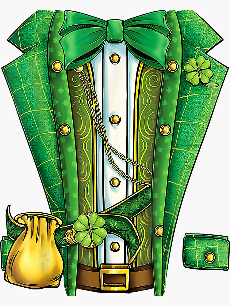 "Leprechaun Costume Tuxedo St Patricks Day Boys Kids Men Girl" Sticker ...