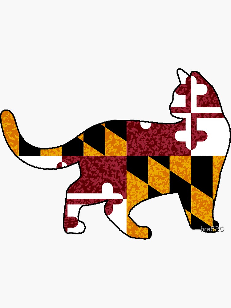 "Cat Maryland Flag" Sticker by hra820 | Redbubble