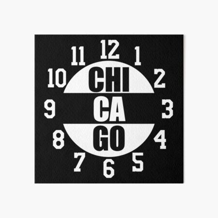 "CHICAGO WALL CLOCK" Art Board Print for Sale by JPS-CREATIONS | Redbubble