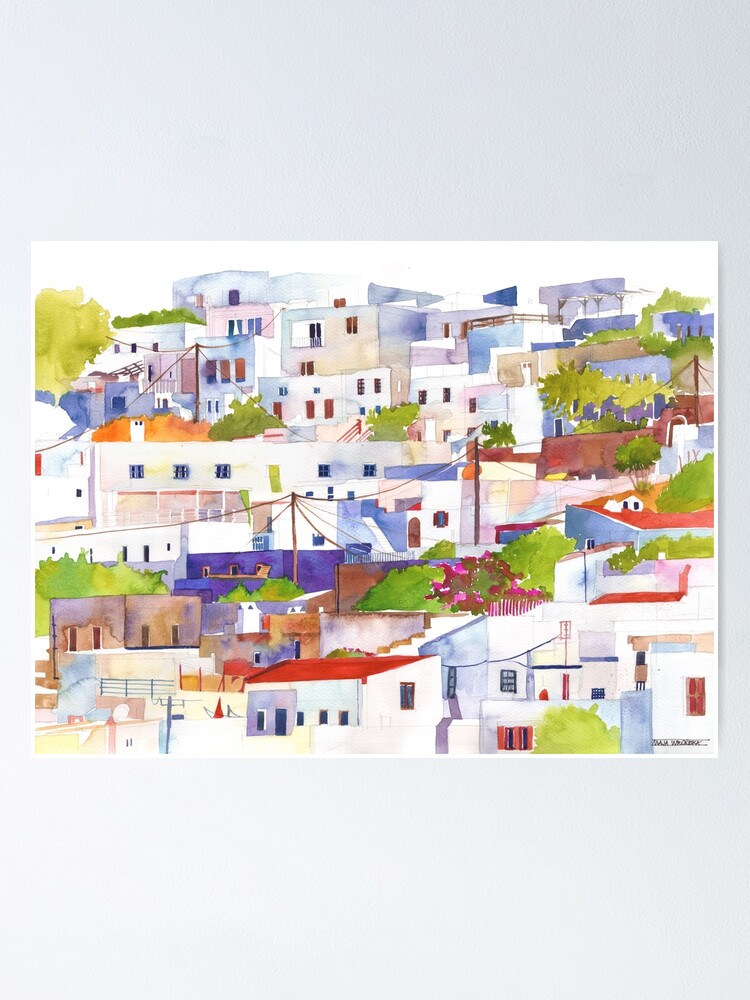 "Lindos" Poster by takmaj | Redbubble