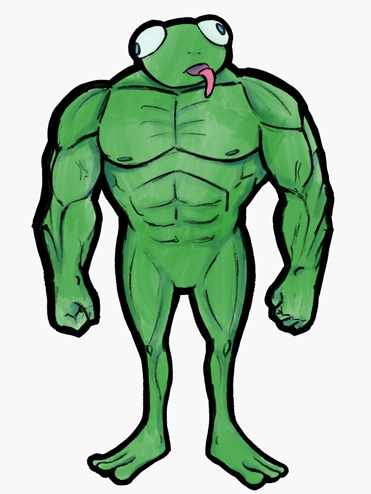 "Hulk Frog" Sticker for Sale by ZexyAmbassador | Redbubble
