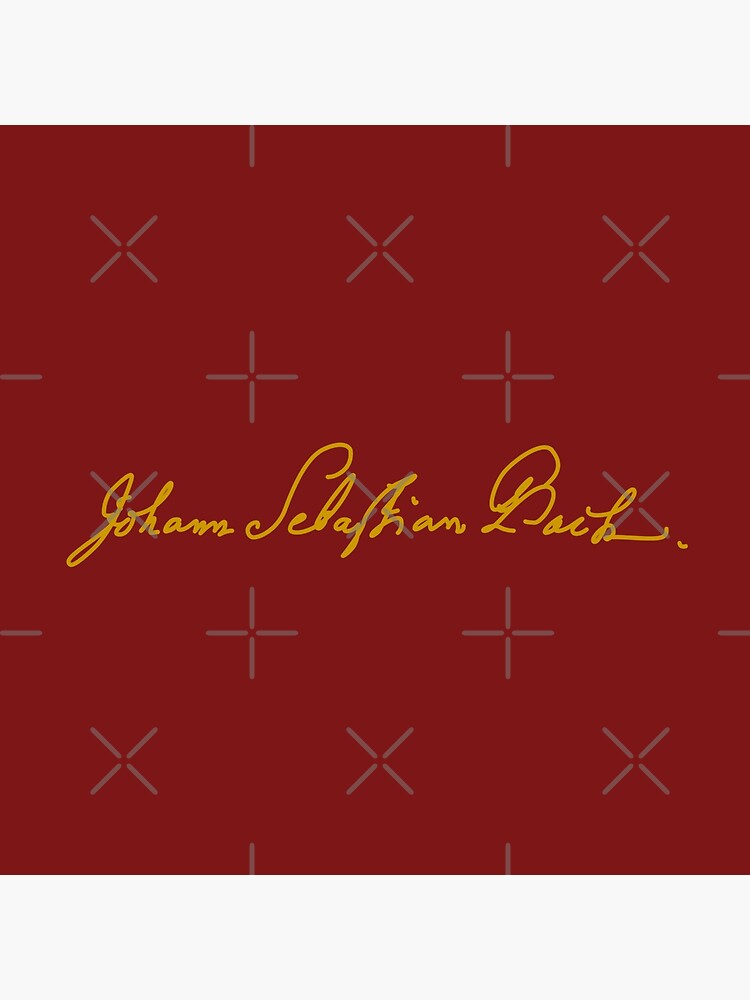 "Bach - Signature - Old Gold On Dark Red - RB" Poster for Sale by ...