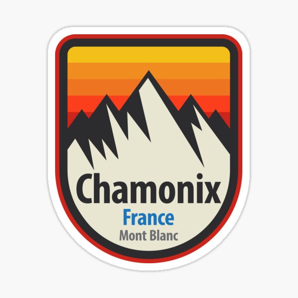 "Chamonix, France" Sticker for Sale by studio838 | Redbubble