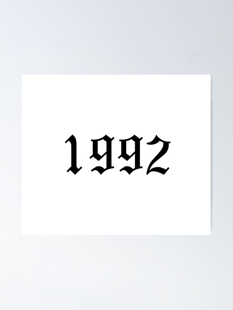 "1992 Old English" Poster for Sale by MSA-42 | Redbubble