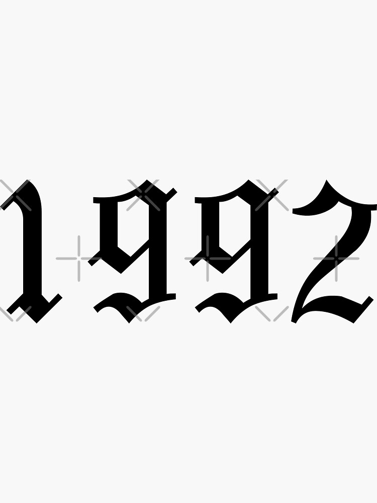 "1992 Old English" Sticker for Sale by MSA-42 | Redbubble