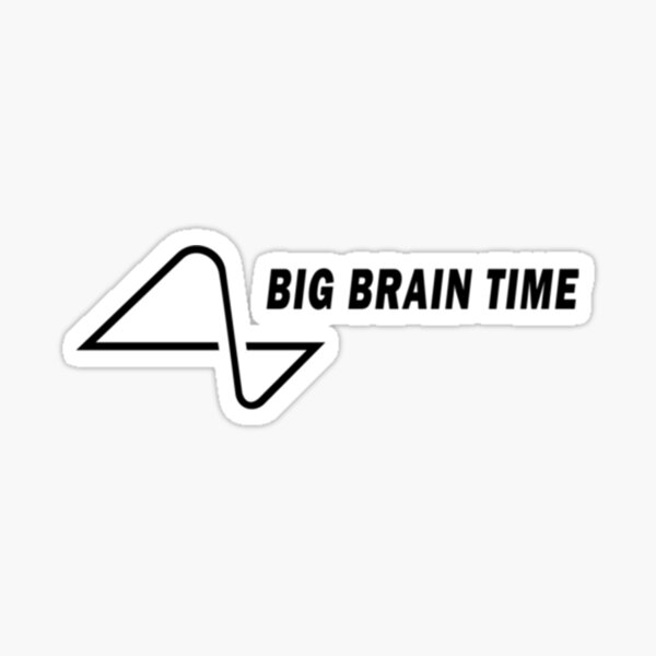 "neuralink logo big brain time " Sticker by popmosist | Redbubble