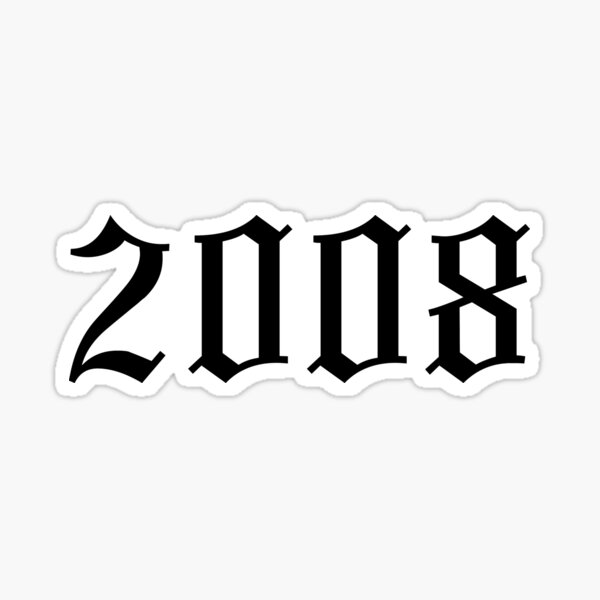"2008 Old English" Sticker for Sale by MSA-42 | Redbubble