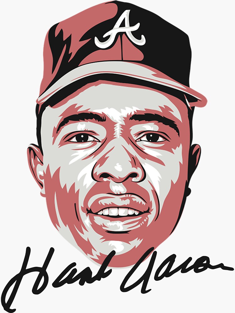 "Hank Aaron" Sticker by heidibatiste | Redbubble