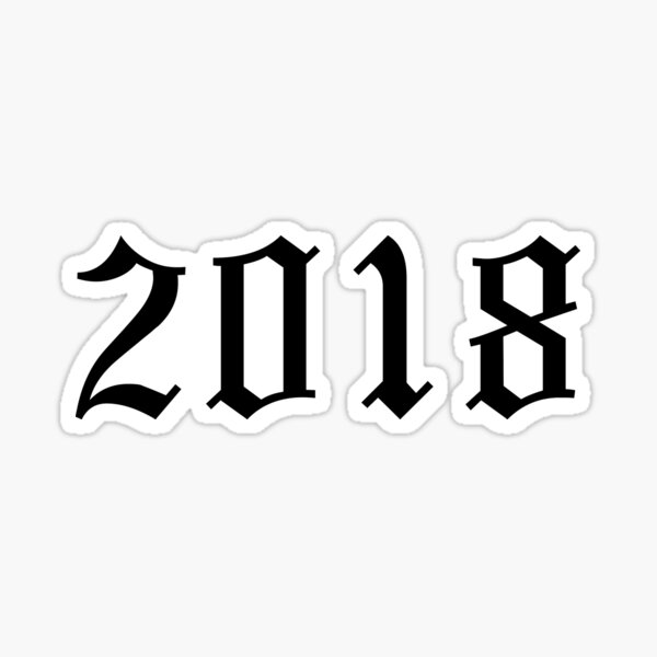 "2018 Old English" Sticker for Sale by MSA-42 | Redbubble