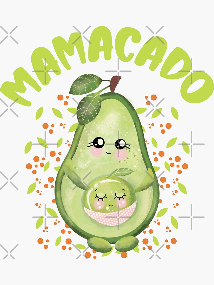 "Mamacado baby girl Cute Avocado Pregnant Avocado Gift For Mom" Sticker ...