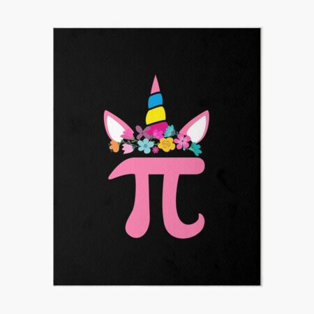 "Cute Unicorn Pi Math Pun Pi Day Math Science Cute Unicorn Pi" Art ...